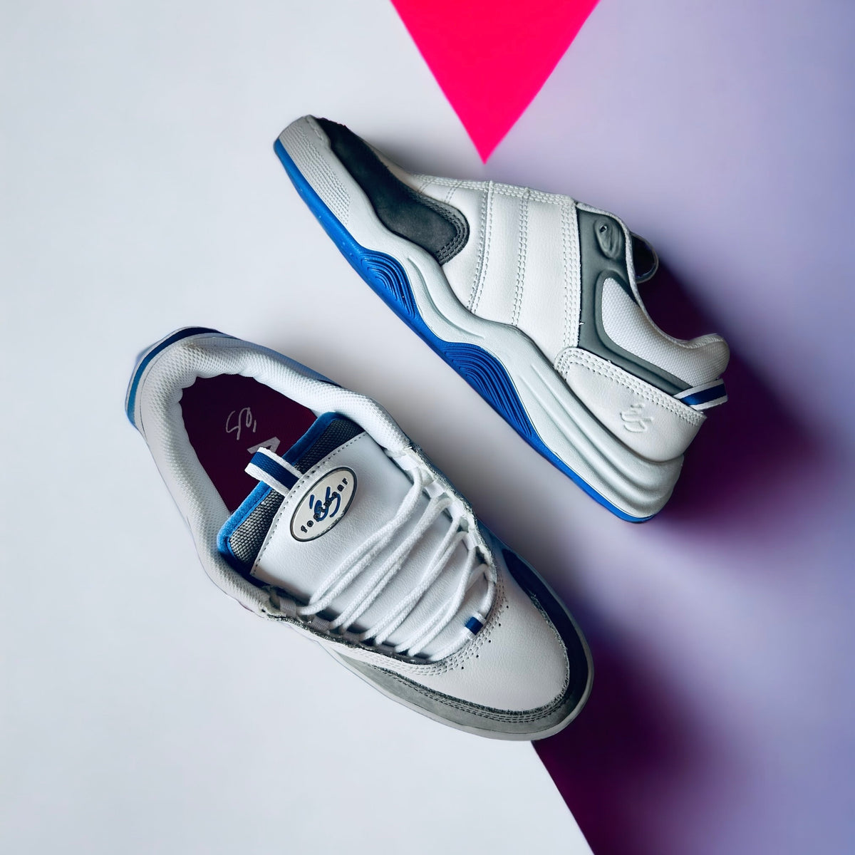 Tenis éS Evan x Tom Asta White Grey Blue – Warehouse Footwear